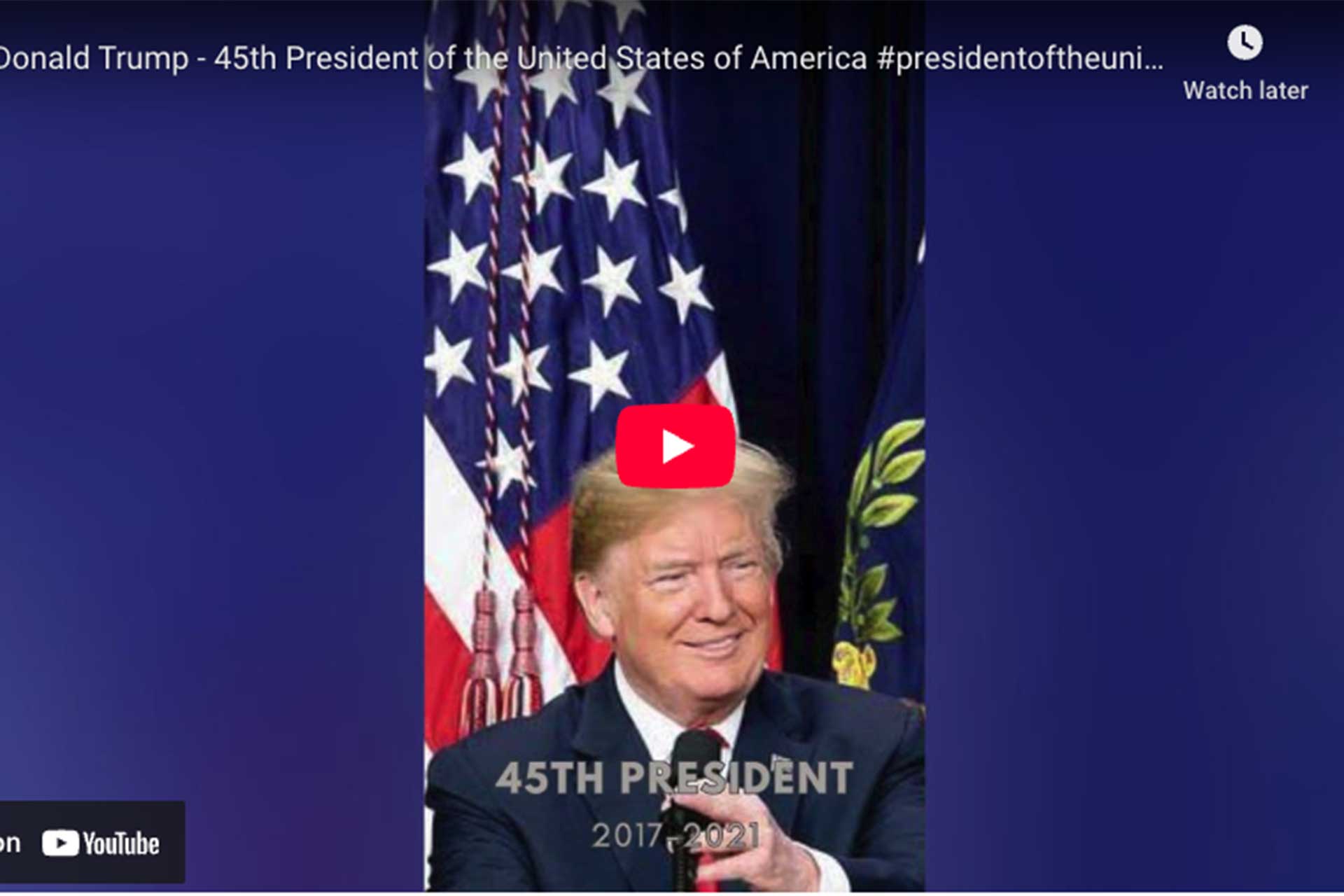 [VIDEO] Donald Trump - 45th President of the United States of America ...