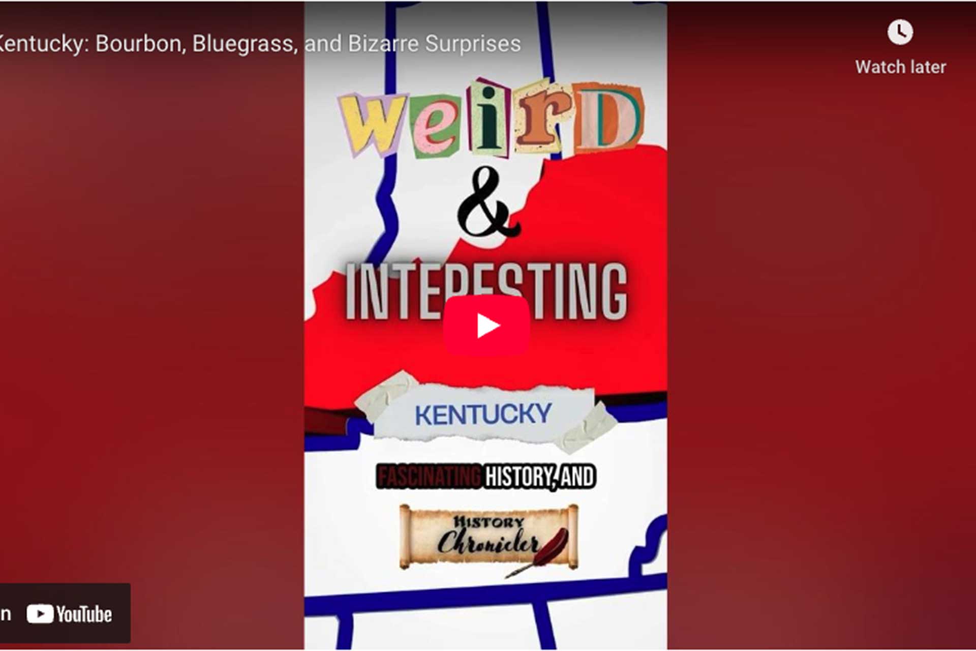 [VIDEO] Kentucky: Weird & Interesting State Facts - History Chronicler